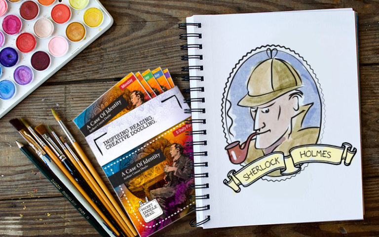 How to Draw a Sherlock Holmes Easy Doodle in 10 steps (with worksheet ...